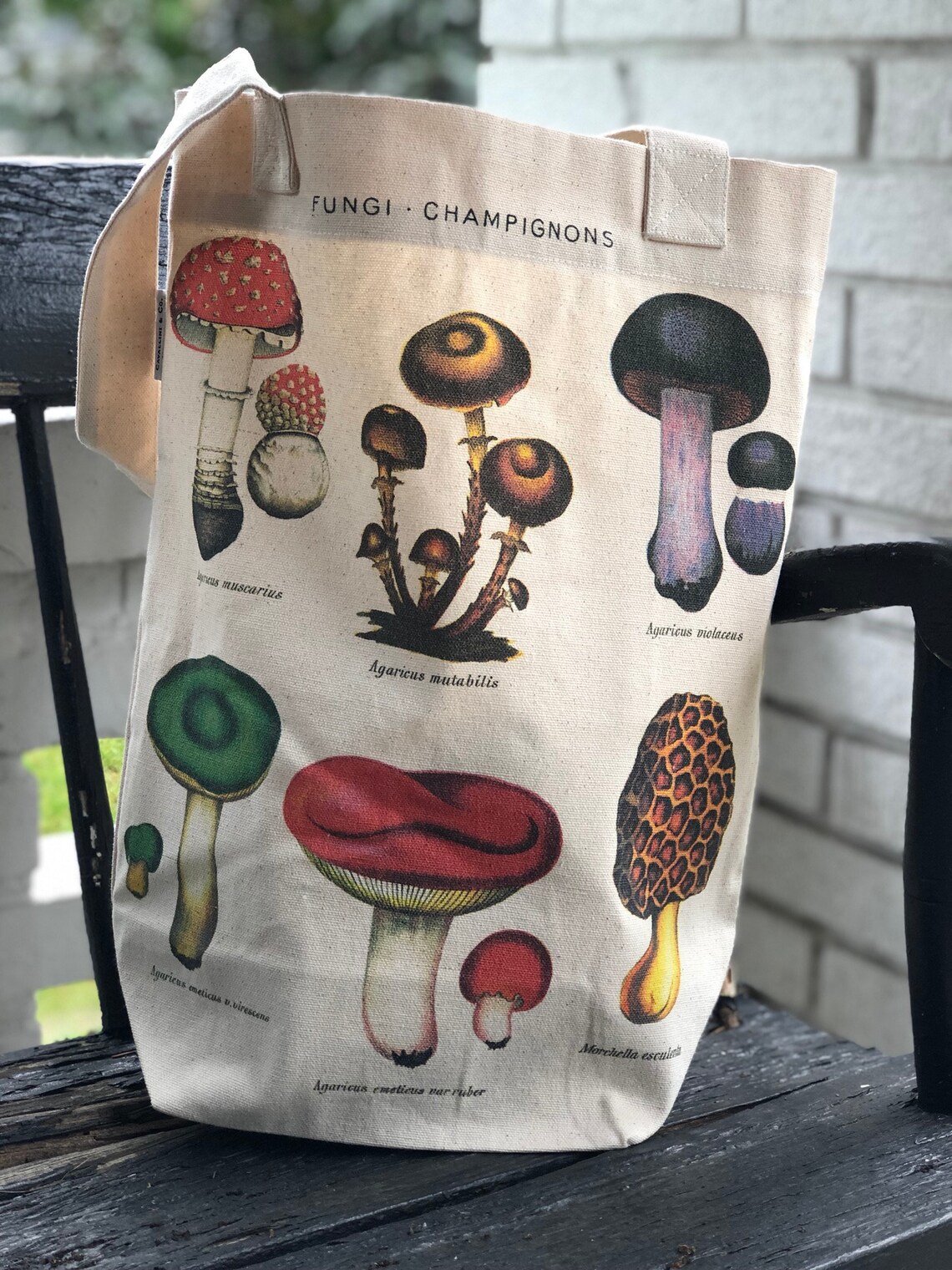 Mushroom Tote Bag Mushroom Totebag Mushroom Print | Etsy
