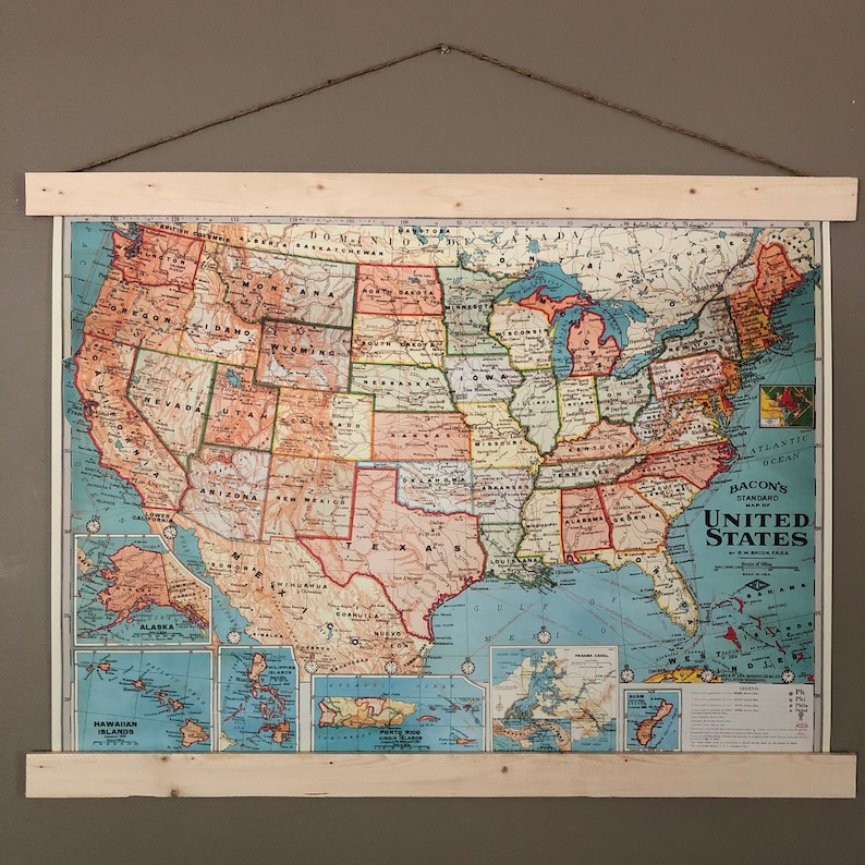 United States Map United States of America Map Poster | Etsy Canada