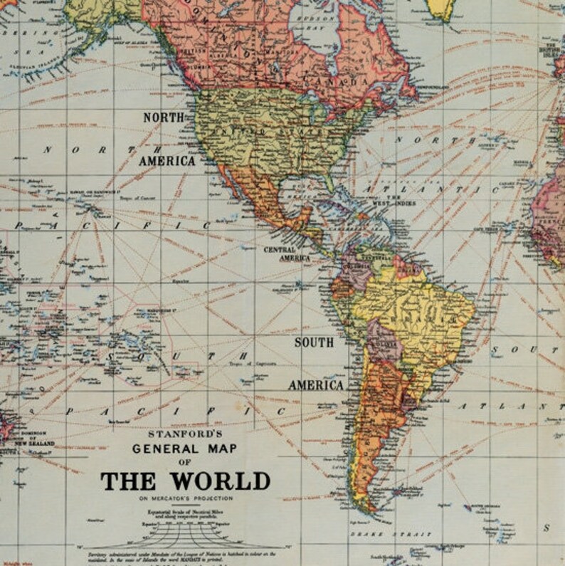 World Map Poster World Map Art World Map World Map Print | Etsy