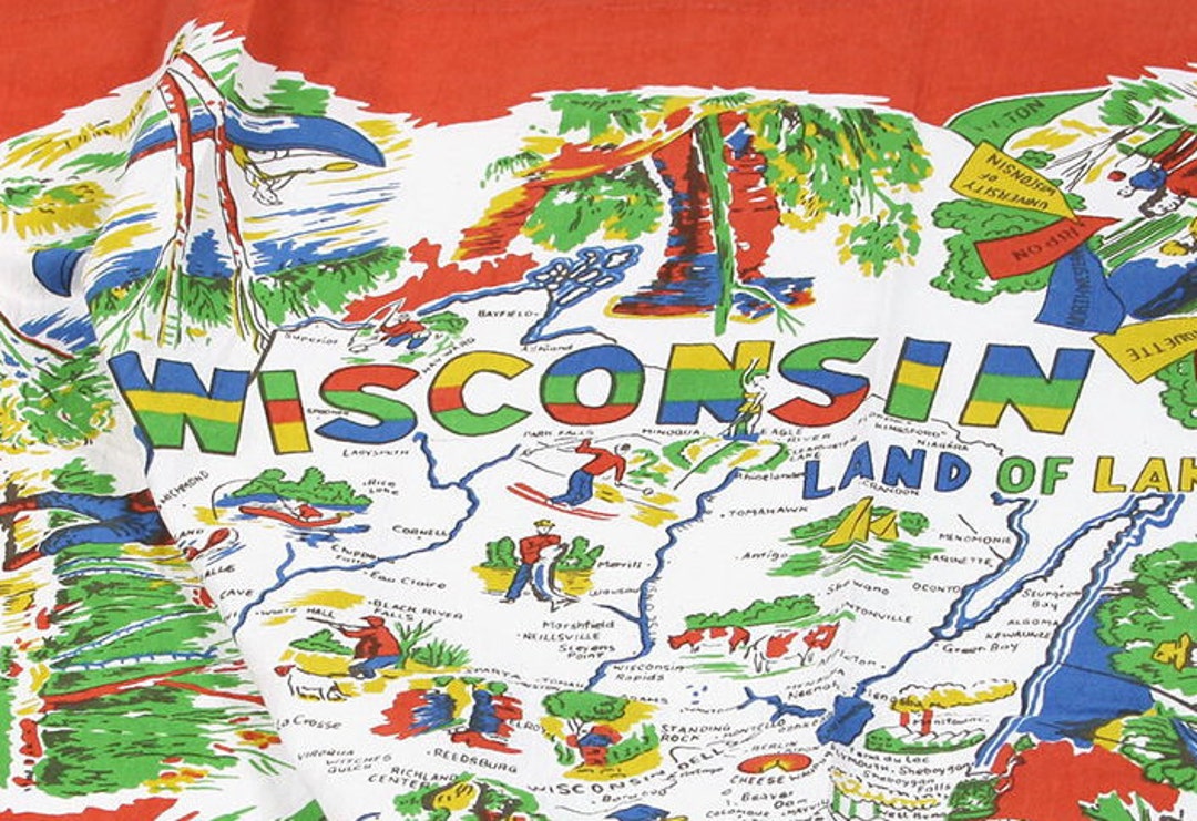 Wisconsin Towel | Wisconsin Kitchen Towel | Wisconsin Tea Towel ...