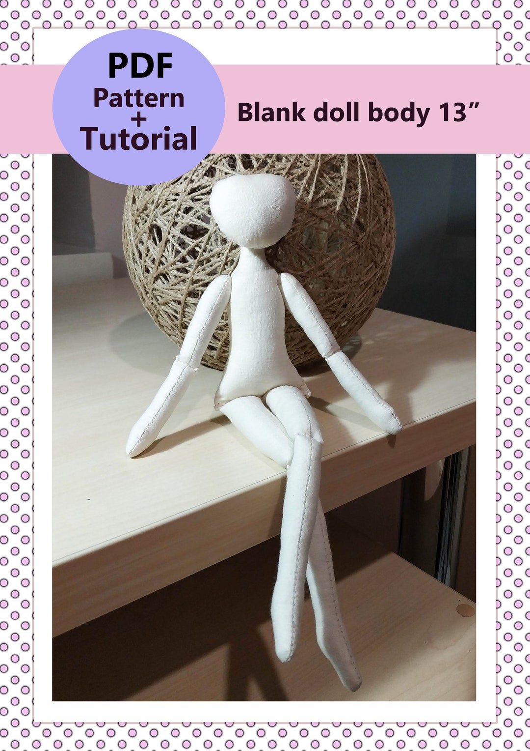 Cloth Doll Pattern + Tutorial 13