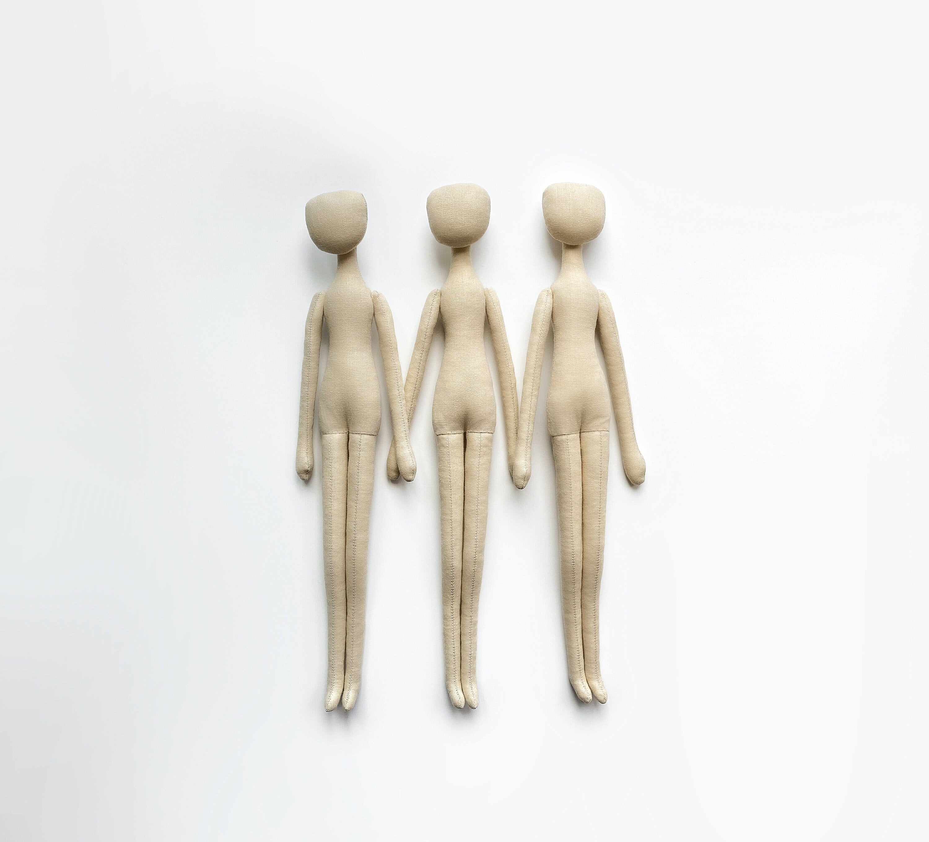 3 Blank Doll Bodies 10.8", Blank Rag Doll, Ragdoll Body.soft Doll,the ...