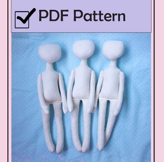PDF Doll Body Pattern 10 Soft Doll Pattern Cloth Doll - Etsy