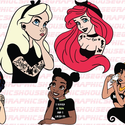Punk Disney Princess Svg Disney Princess Svg Disney Trip - Etsy