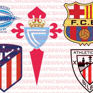 Spanish La Liga Football Team Badges SVG, PNG 20 Teams, Spanish Soccer ...