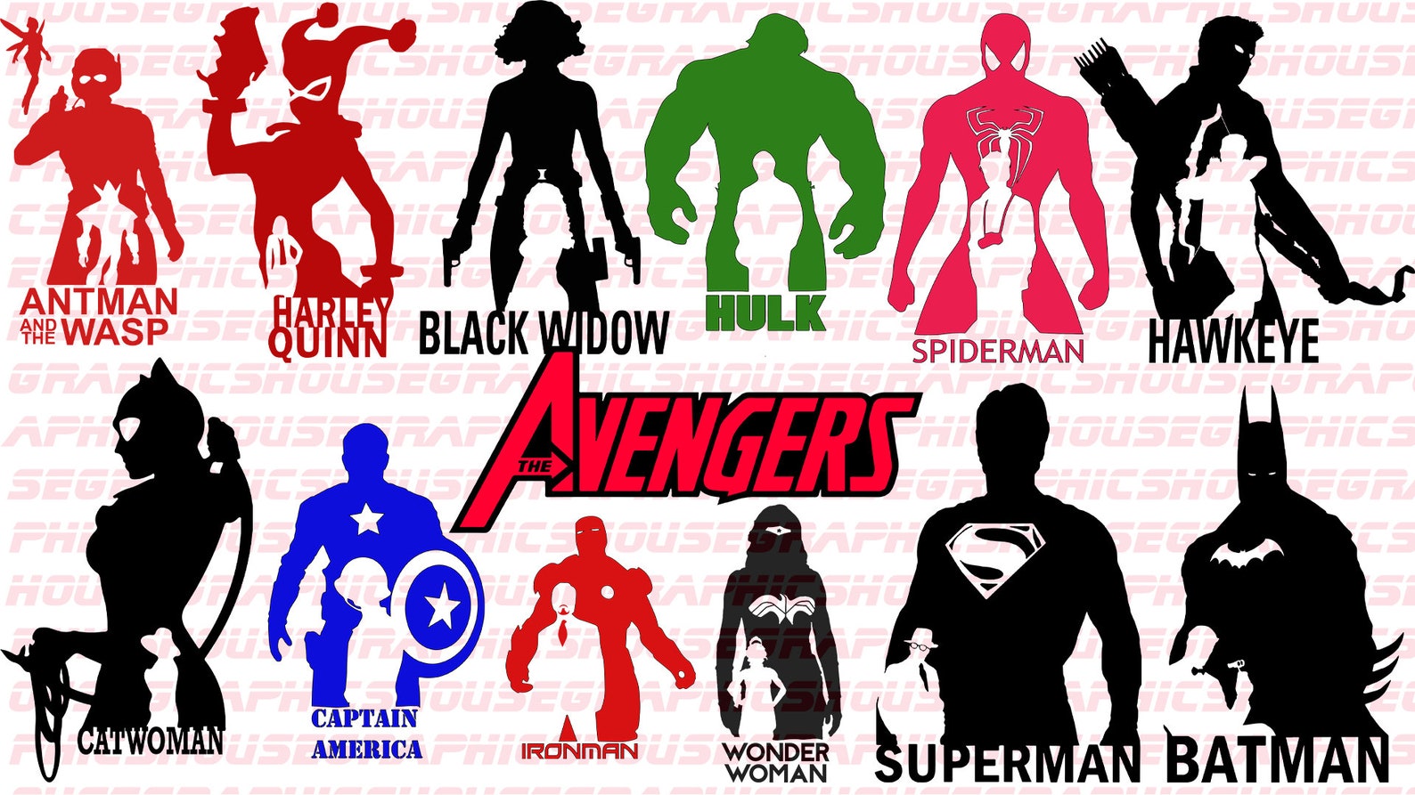 Marvel Avengers pack SVG PNG DXF | Etsy
