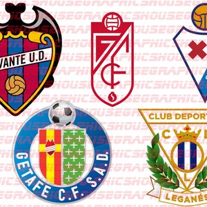Spanish La Liga Football Team Badges SVG, PNG 20 Teams, Spanish Soccer ...
