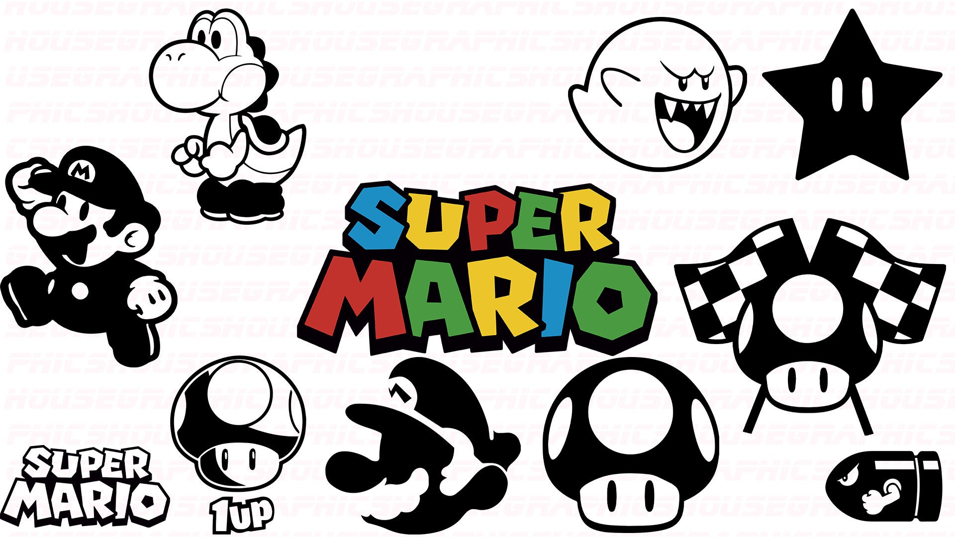 Mario SVG, Instant Download, Svg Png Dxf, Cricut, Cameo,, 59% OFF