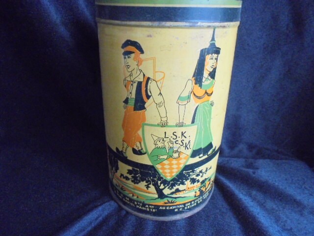 Set of 3 French Vintage Kitchen Drums/french Tins/bourgogne/nice/portou ...