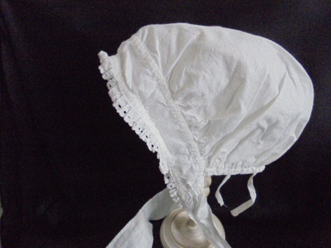 French Antique Cotton Hat/embroidered French Children's Hat/decorative ...