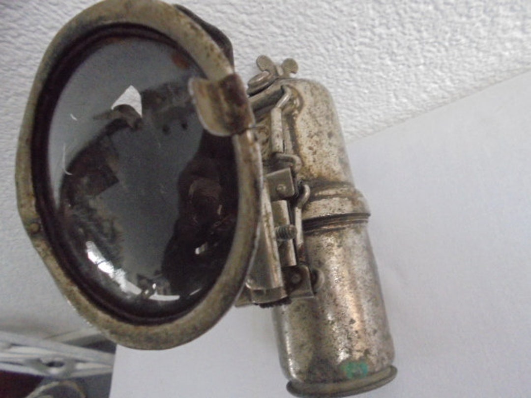 French Carbide Lamp / Antique French Bicycle Lamp / Carbide Bicycle ...