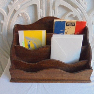 French Vintage Oak Container Letters / 1930 / Letters Holder / - Etsy
