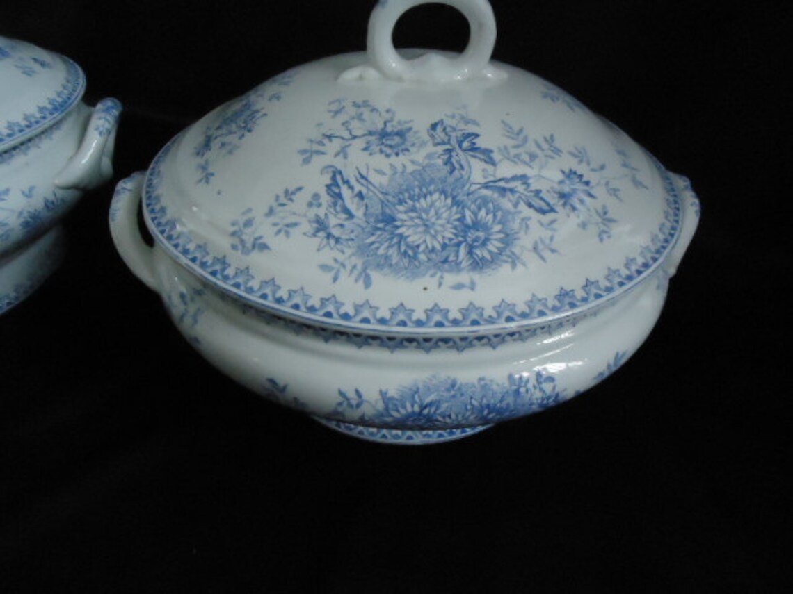 2 Dutch Bowls With Cover/societe Ceramique Maastricht Netherlands ...
