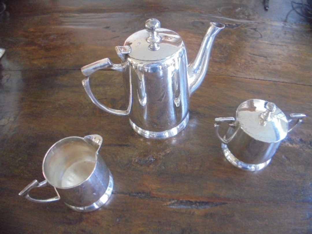 Art Deco Silver Plated Breakfast Set/coffee or Tea Set/heavy Silver ...