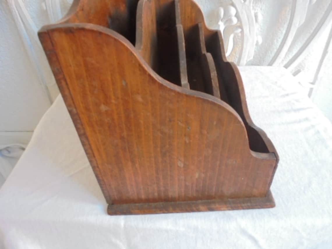 French Vintage Oak Container Letters / 1930 / Letters Holder / - Etsy ...