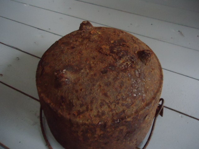 French Antique Cast Iron Bean Pot Around 1800, Soil Find, Old Farm ...