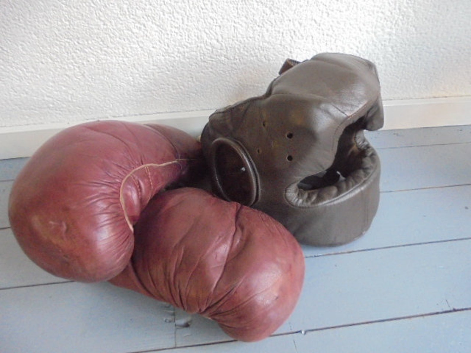 Vintage Leather Boxing Gloves Ca 1930 / Sports Gloves / With - Etsy