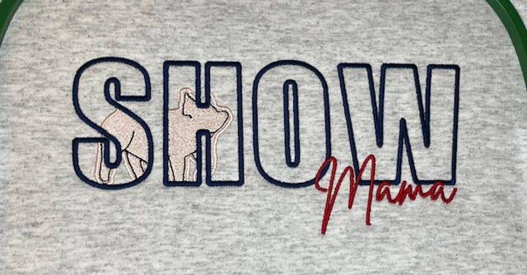 Show Pig Embroidery Files - Etsy