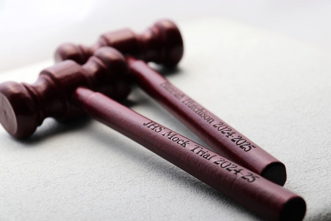 Personalized Mock Trial Gavel, Custom Engraved Gavels, Legal Awards ...
