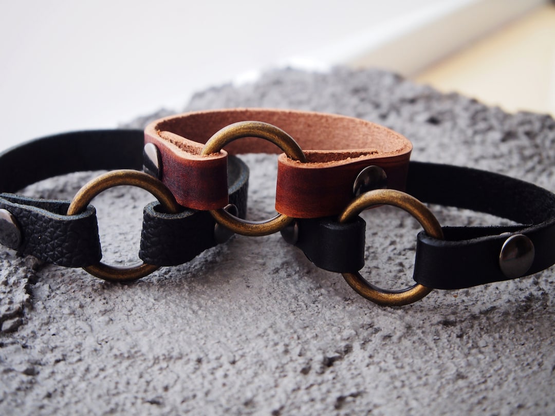 Wear Ring Leather Bracelet/ Personalized Wedding Ring Bracelet, Widow ...