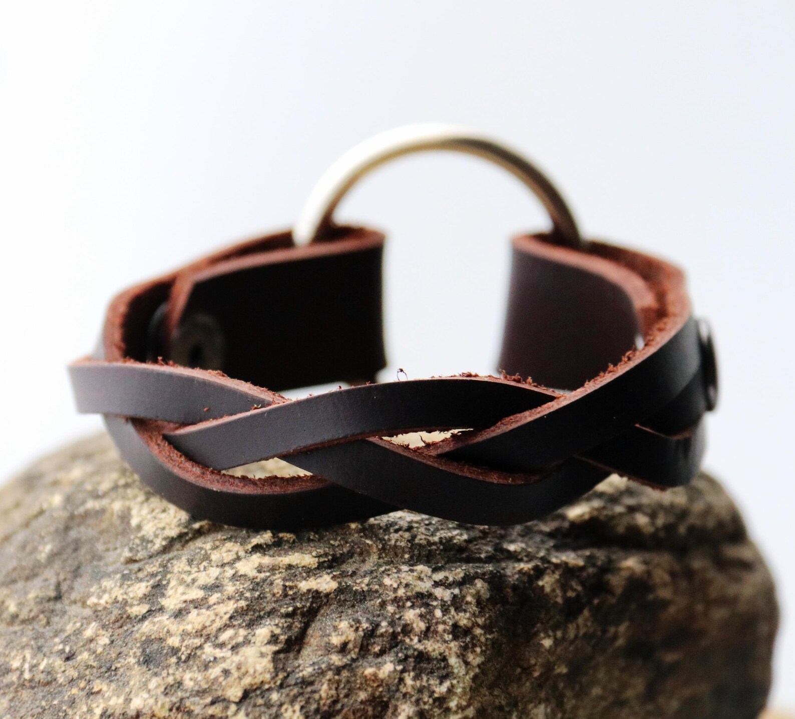 Braided Leather Widow Ring Bracelet, O Ring Bracelet, Replacement ...