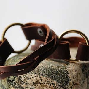 Braided Leather Widow Ring Bracelet, O Ring Bracelet, Replacement ...