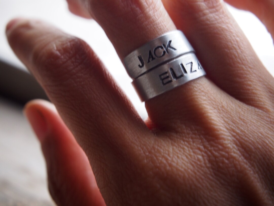 Custom Wrap Rings, Engraved Wrap Ring, Gift, Anniversary, Birthday ...