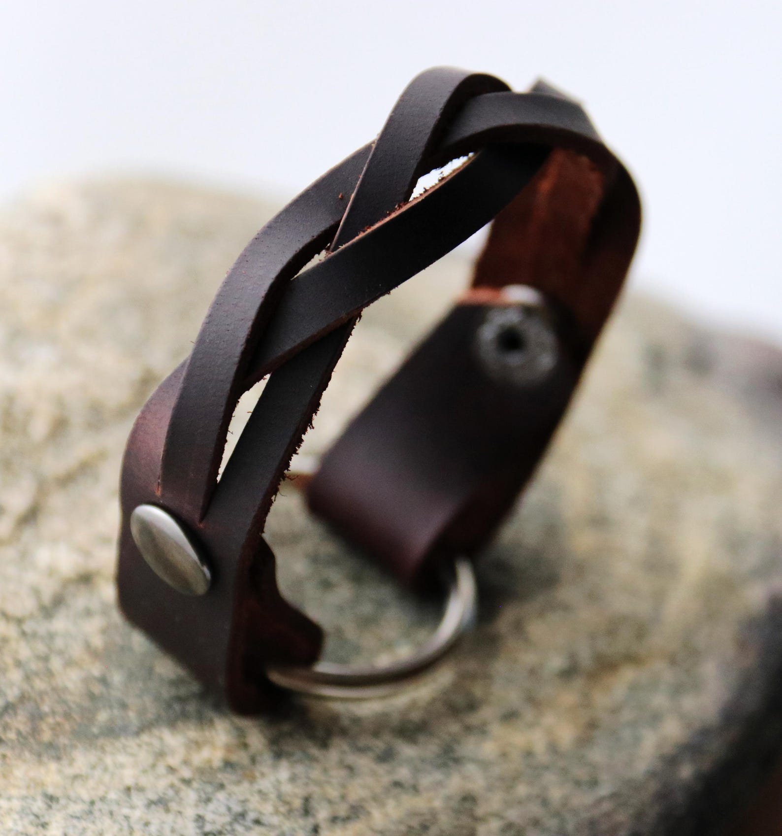 Braided Leather Widow Ring Bracelet, O Ring Bracelet, Replacement ...