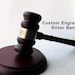 Engraved Wood Gavel, Personalized Wood Gavel With Engraved Gold Band ...