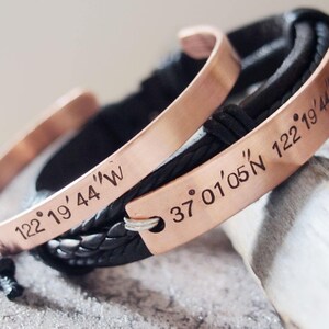 Custom Long Distance Relationship Girlfriend Boyfriend Bracelets ...