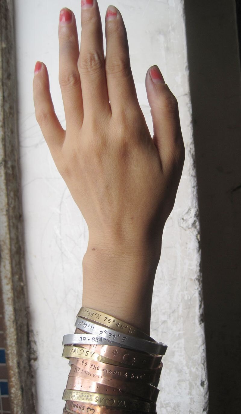 Secret message bracelet custom engraved message bracelet | Etsy