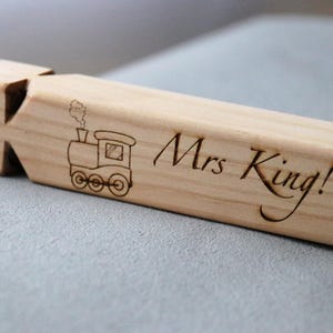 Wood Train Whistle, Engraved Train Whistle - Personalized Train Whistle ...