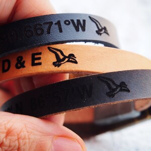 Duck Hunting Bands for Men, Duck Hunting Gifts, Coordinates Bracelet ...