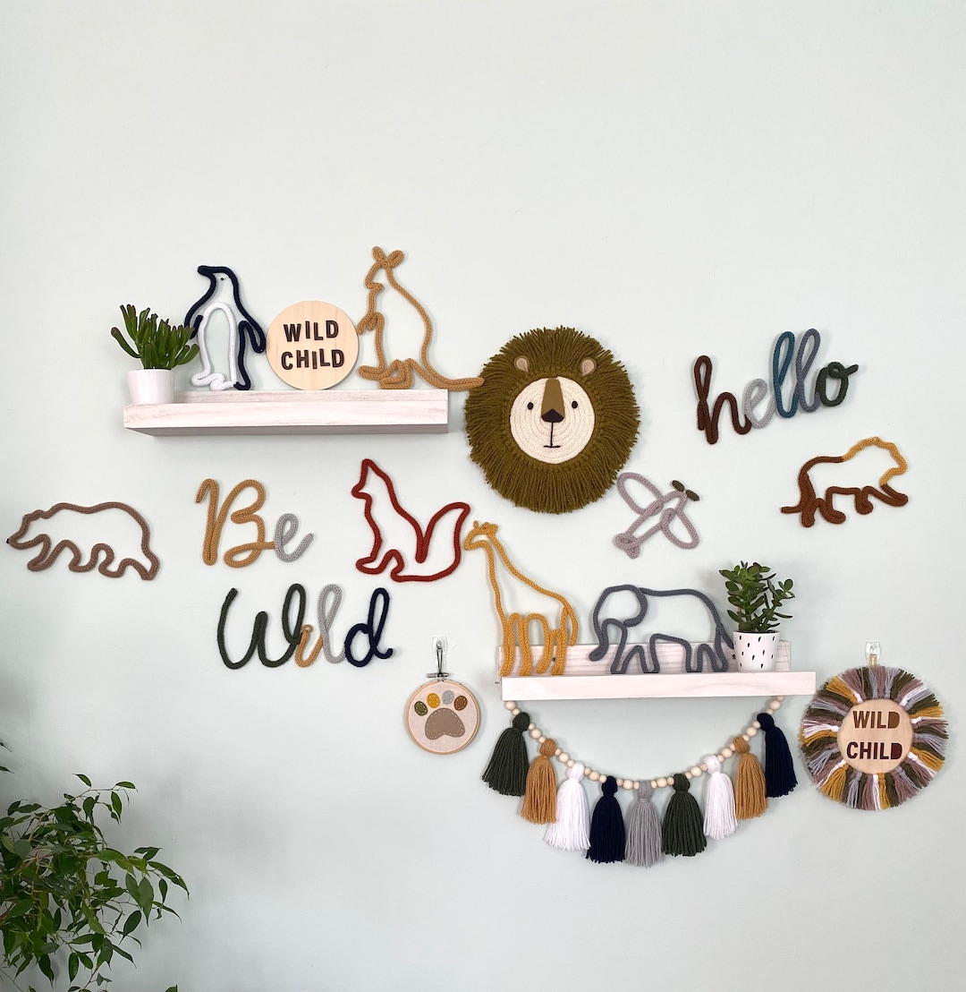 Knit Wire Shapes Safari Animals Bundle-knit Wire Kangaroo-zoo Themed ...