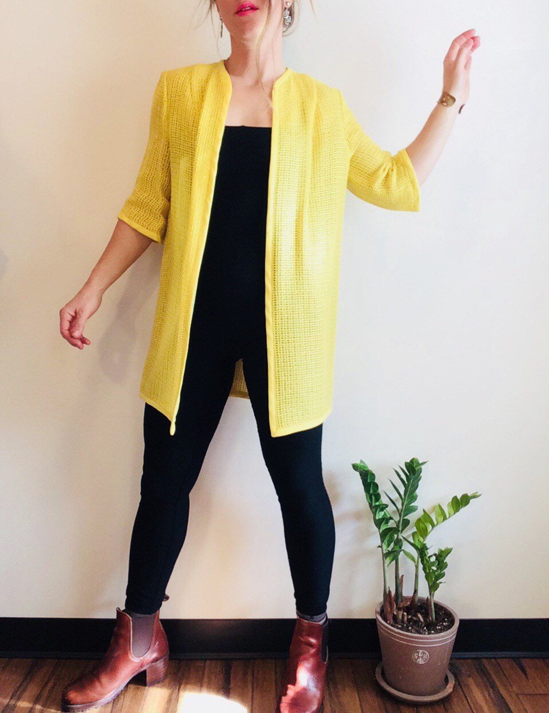 60s Jacket Swing Coat Vintage Duster Jacket Swing Duster Gauzy Jacket ...