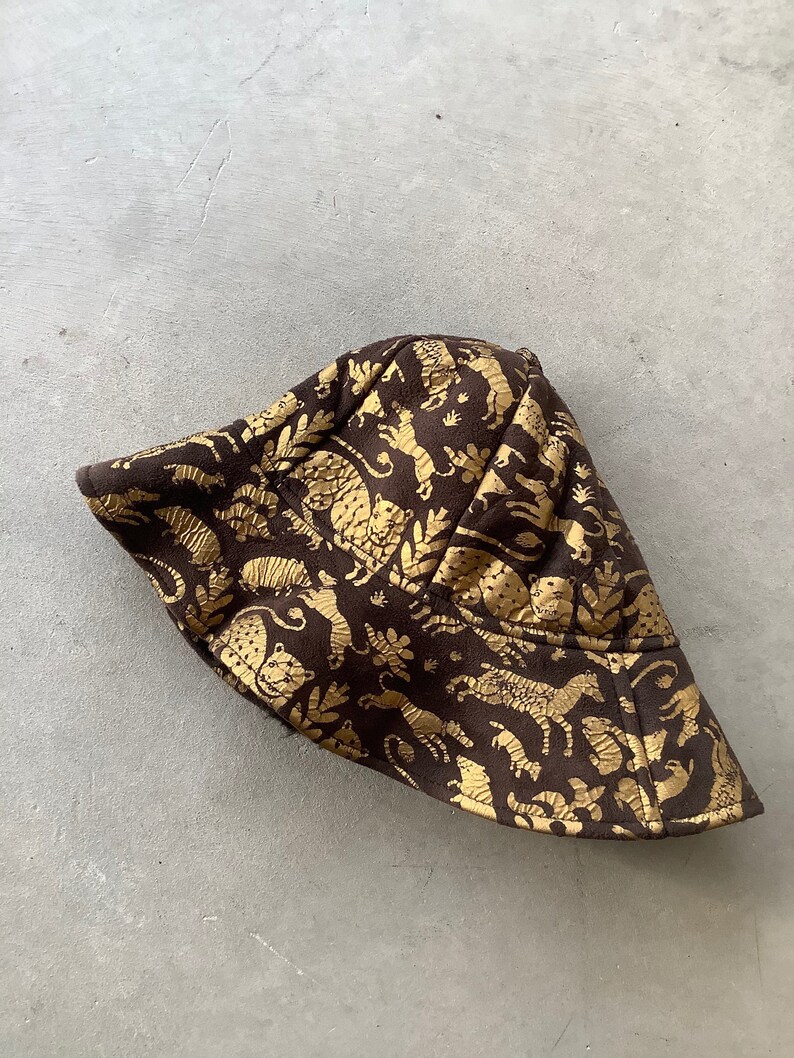 Vintage Shearling Hat Black Shearling Hat Shearling Bucket Hat - Etsy