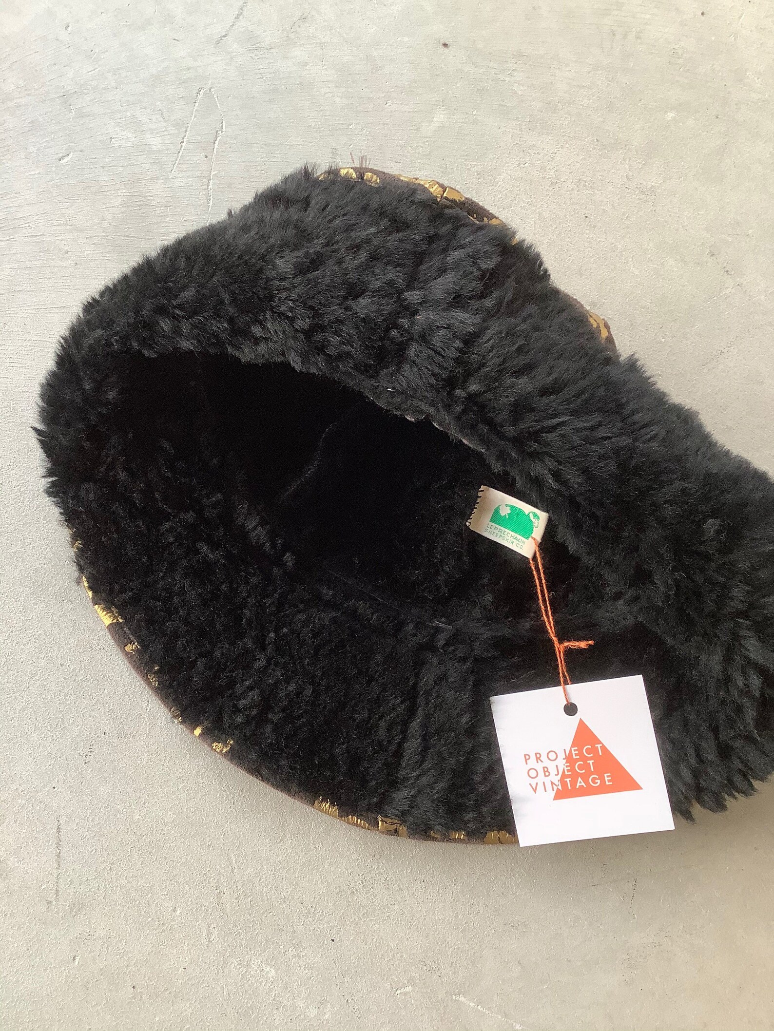 Vintage Shearling Hat Black Shearling Hat Shearling Bucket Hat - Etsy