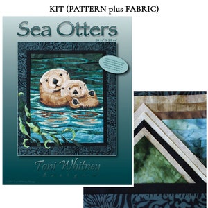 SEA OTTERS Applique Quilt Kit PREORDER, Toni Whitney Pattern, Fusible ...