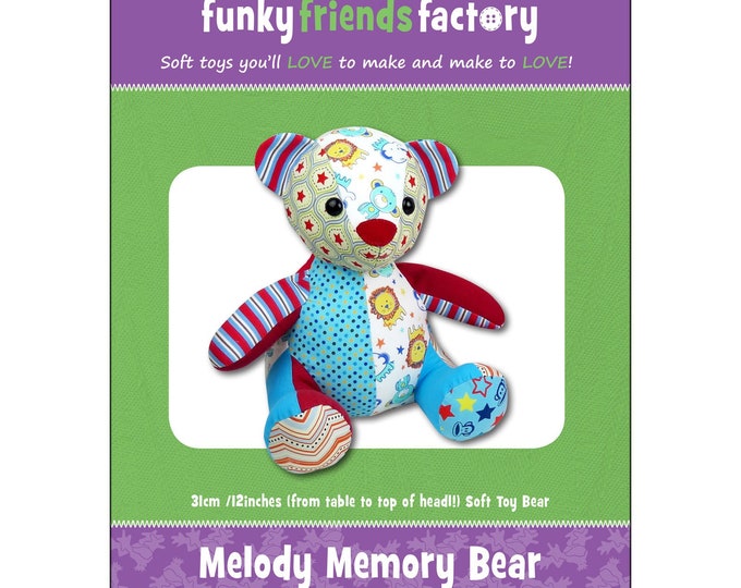MELODY MEMORY BEAR Funky Friends Factory Sewing Pattern, Children's Toy ...