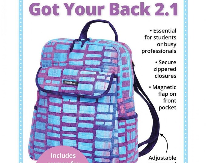 GOT YOUR BACK 2.1 Backpack Sewing Pattern, by Annie Sewing Pattern ...