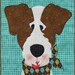 JACK RUSSELL TERRIER Dog Precut Fused Applique 8" Quilt Block Pattern ...