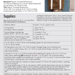 BUCKTHORN BACKPACK & TOTE Sewing Pattern, Noodlehead Sewing Pattern ...