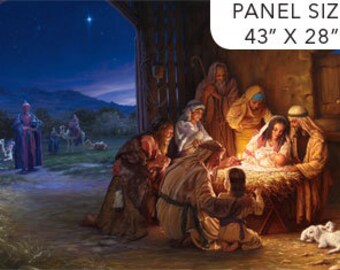 Nativity Scene Panel Fabric - Etsy