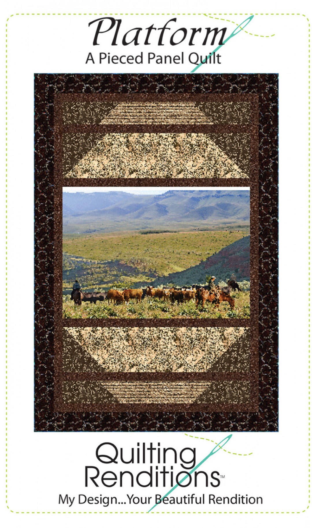 PLATFORM Quilt Pattern, Quilting Renditions Quilt Pattern, 55.5 X up to ...