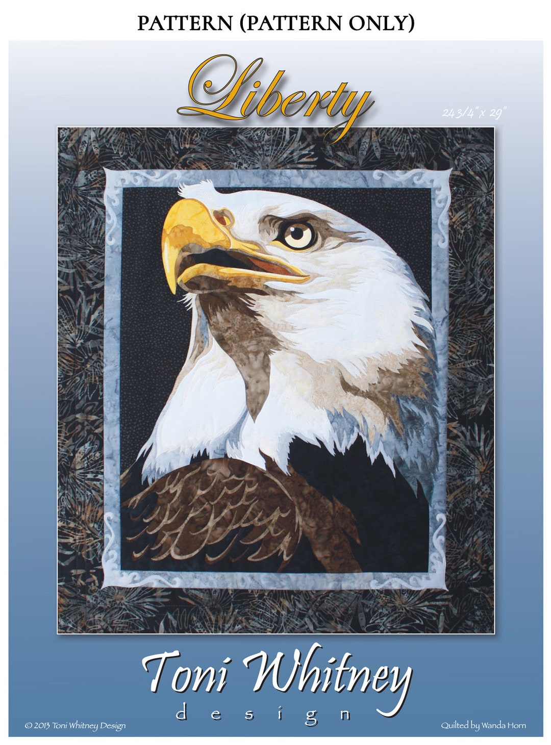 LIBERTY EAGLE Sewing Pattern, Toni Whitney Pattern, Fusible Applique ...