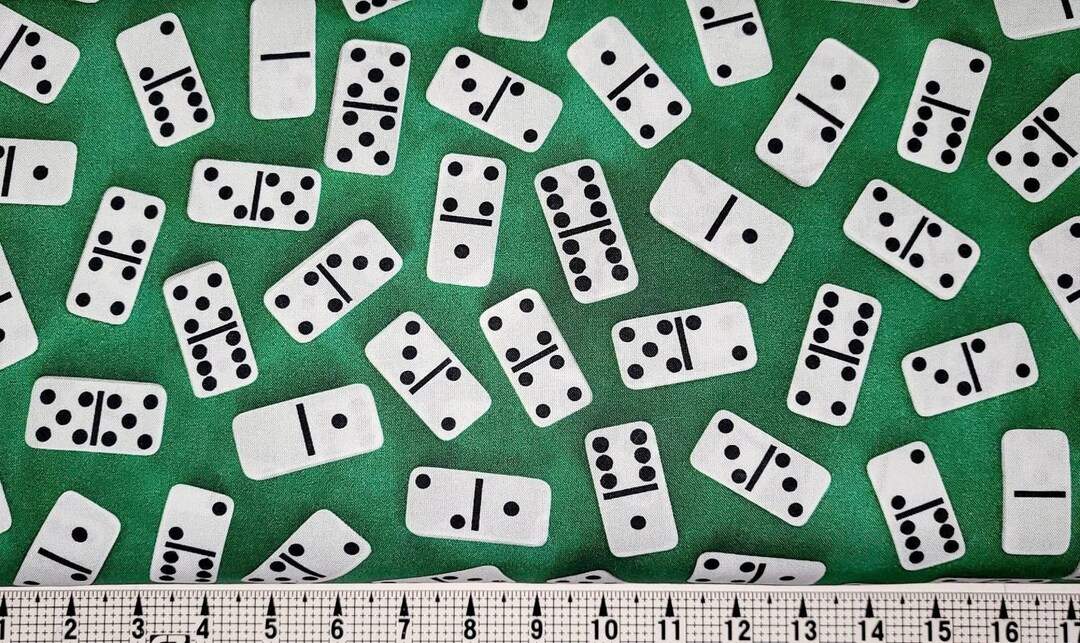 DOMINOES GAME Cotton Fabric, Qt Fabrics, Quilting Treasures, 100% ...