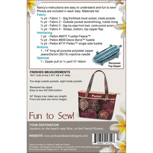 RIVIERA HANDBAG Purse Sewing Pattern Pink Sand Beach Designs - Etsy