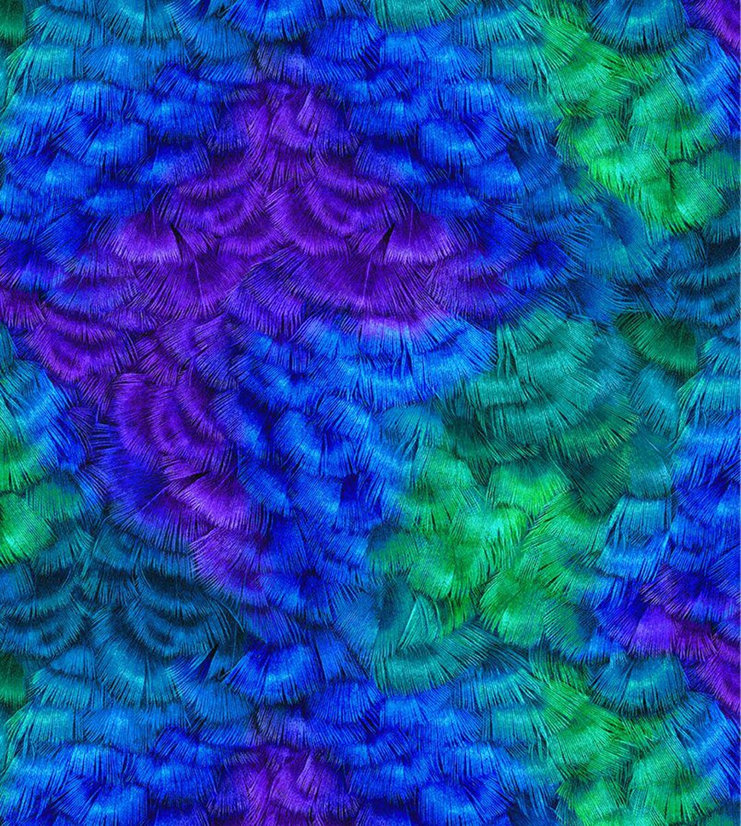 BRIGHT FEATHERS Cotton Fabric, Timeless Treasures Fabric, 100% Cotton ...