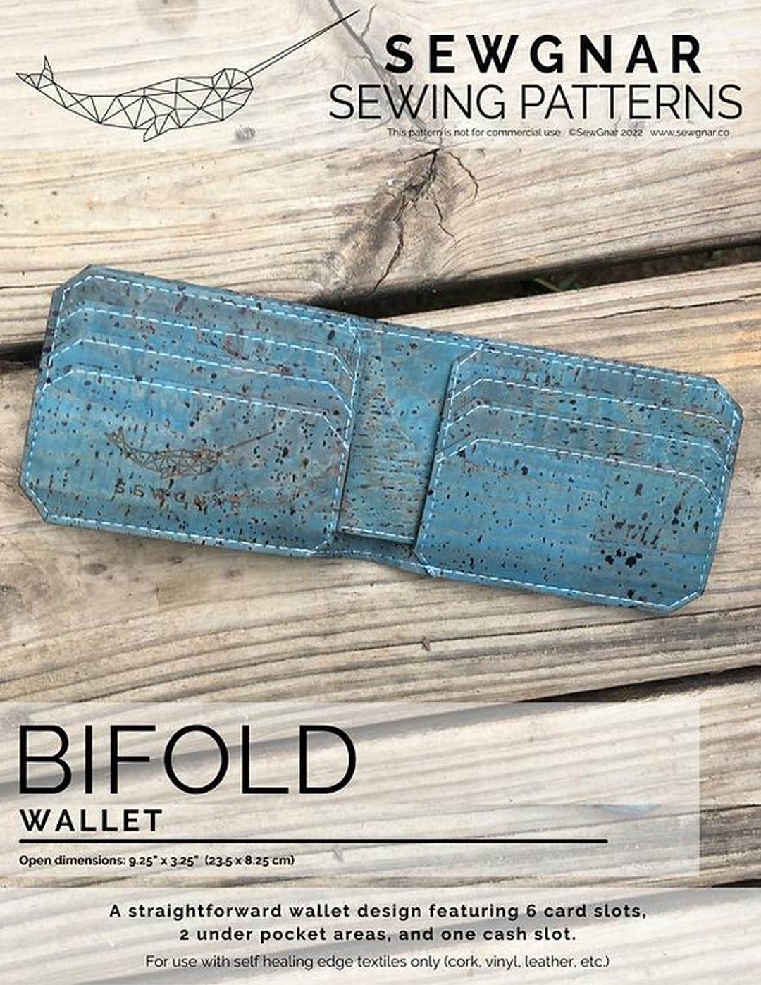 BIFOLD WALLET Sewing Pattern, Sew Gnar Sewing Pattern, Bag Sewing ...