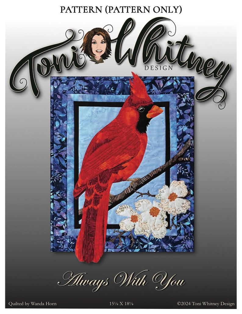 CARDINAL Always With You Sewing Pattern, Toni Whitney Pattern, Fusible ...